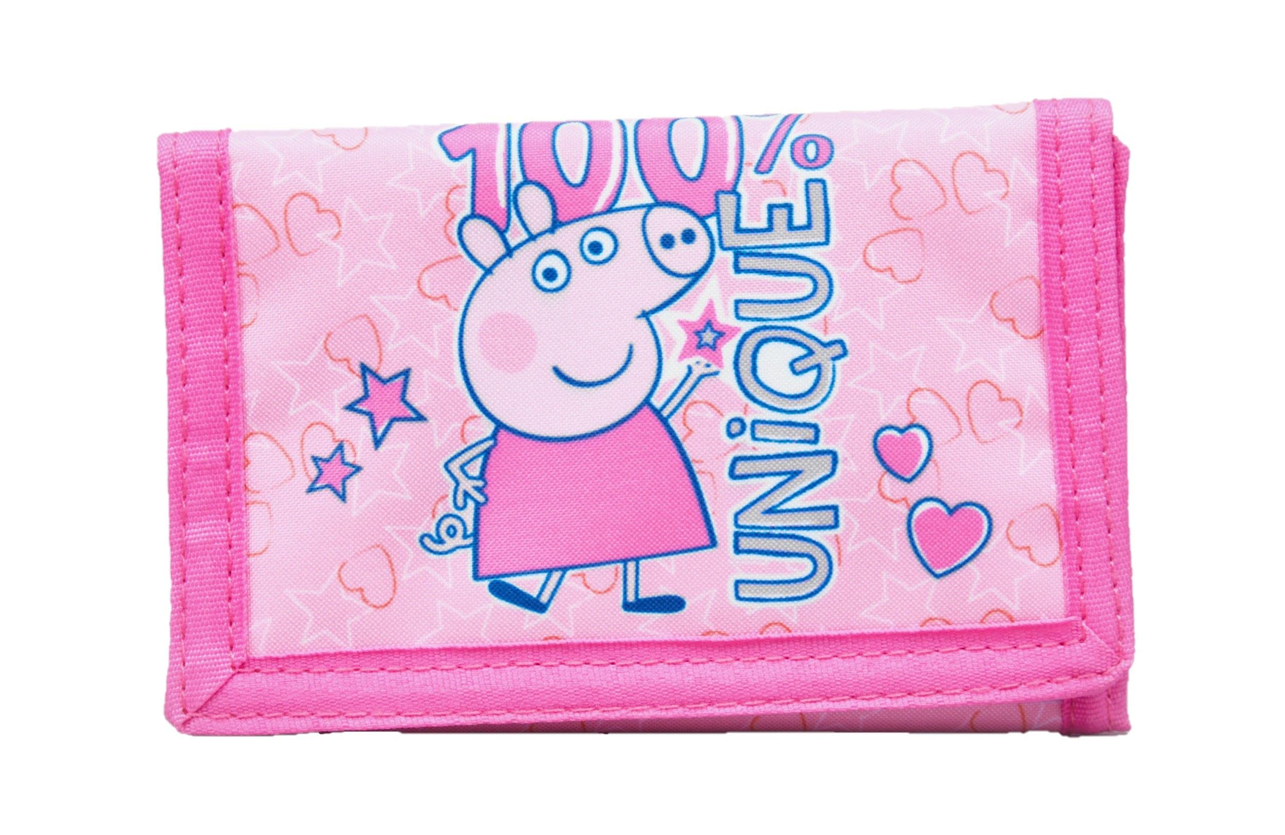 William Lamb Peppa Pig Children's Pink Tri-Fold Wallet - White Wabbit ...